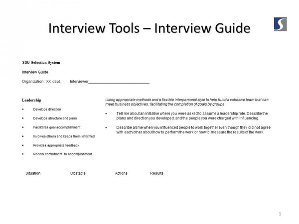 Info You Can Use: Generating Interview Questions – Butts In the Seats